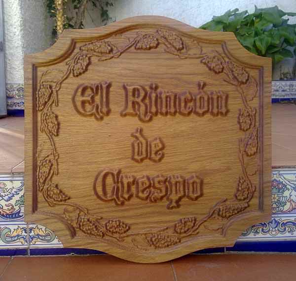 Carteles de madera para casas y chalés