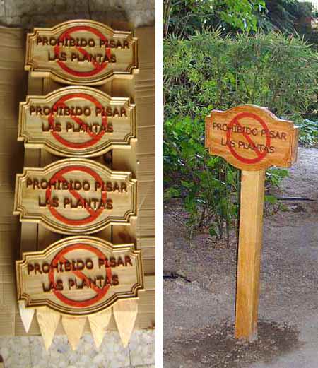 Carteles De Madera Para Jardines Carteles De Madera Para Jardines